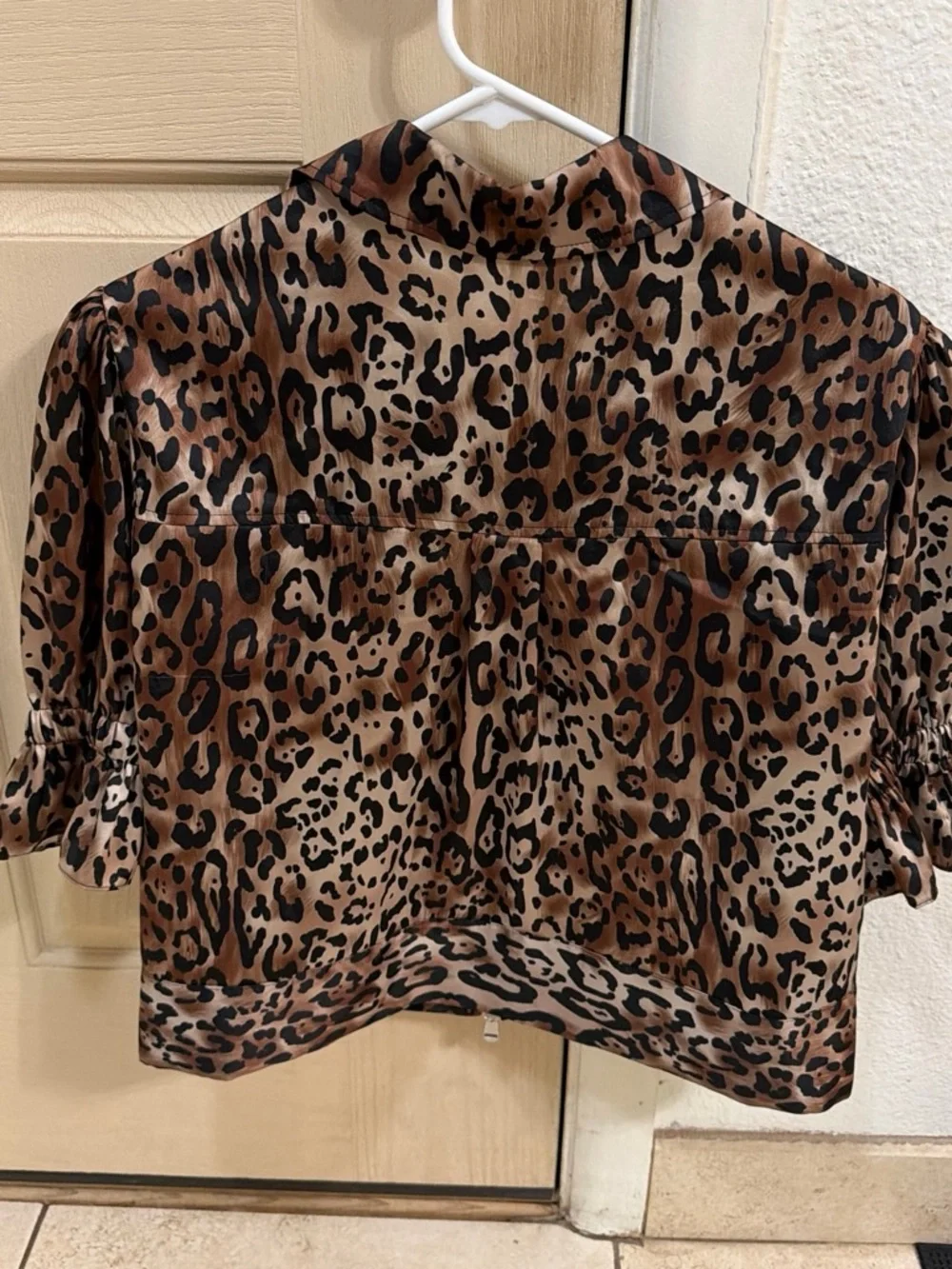 cinq a sept | Jackets & Coats | Cinq A Sept Leopard Print Zipfront Puff ...
